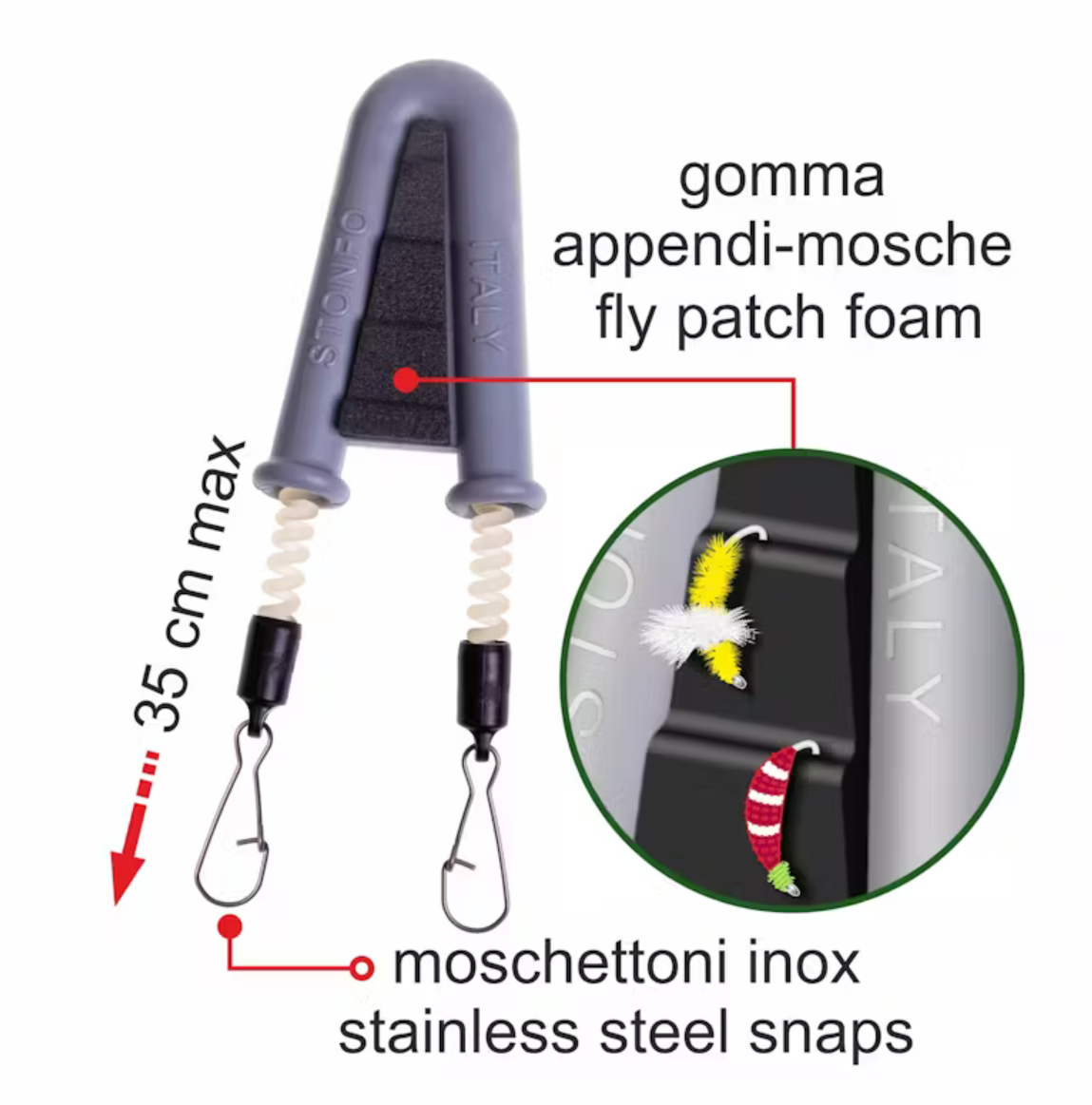 Stonfo Plastic Double Spring Retractor | South Branch Outfitters
